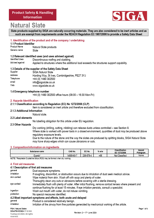 SIGA Natural Slate Technical Downloads : SIGA