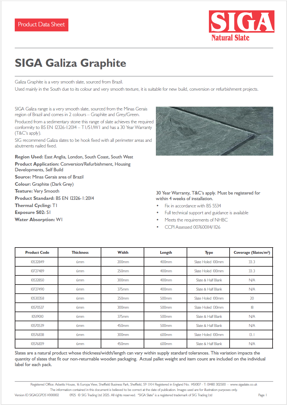 SIGA Natural Slate Technical Downloads : SIGA